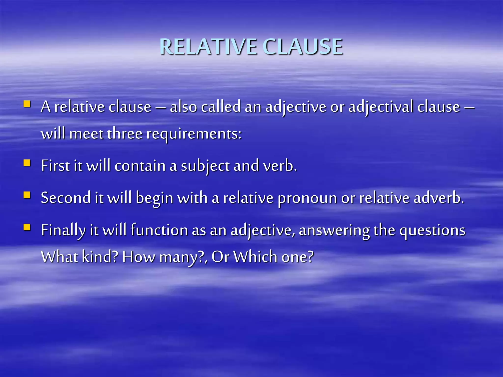 Relative clause | PPT | Free download