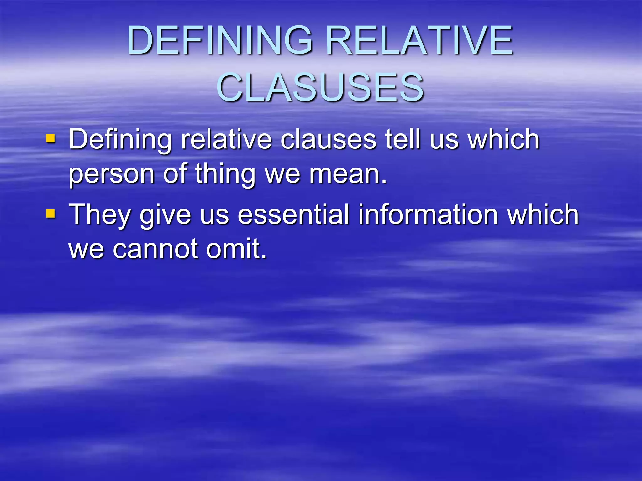 Relative clause | PPT | Free download