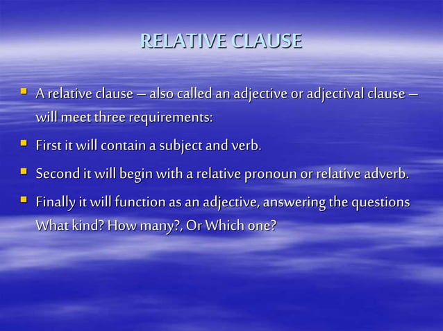 Relative clause | PPT