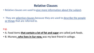 A nice explanation of the Relative Clause | PPTX