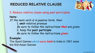 ENGLISH GRAMMAR FOR EFL - RELATIVE CLAUSE | PPTX