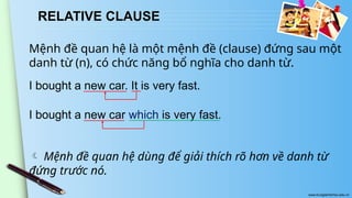 ENGLISH GRAMMAR FOR EFL - RELATIVE CLAUSE | PPTX
