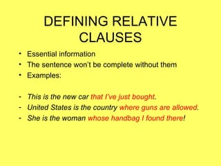Relative Clauses | PPT