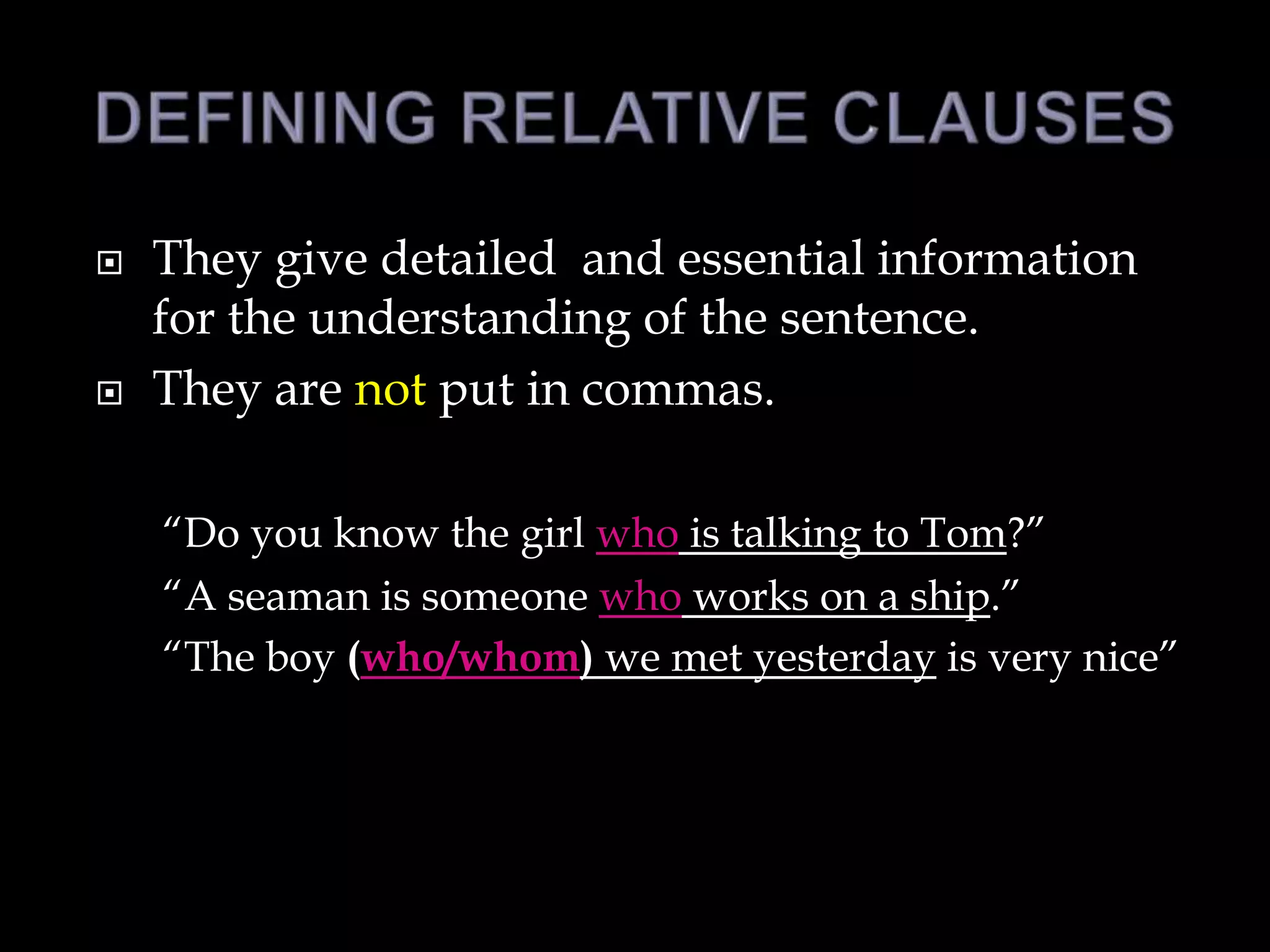 Relative Clauses | PPTX
