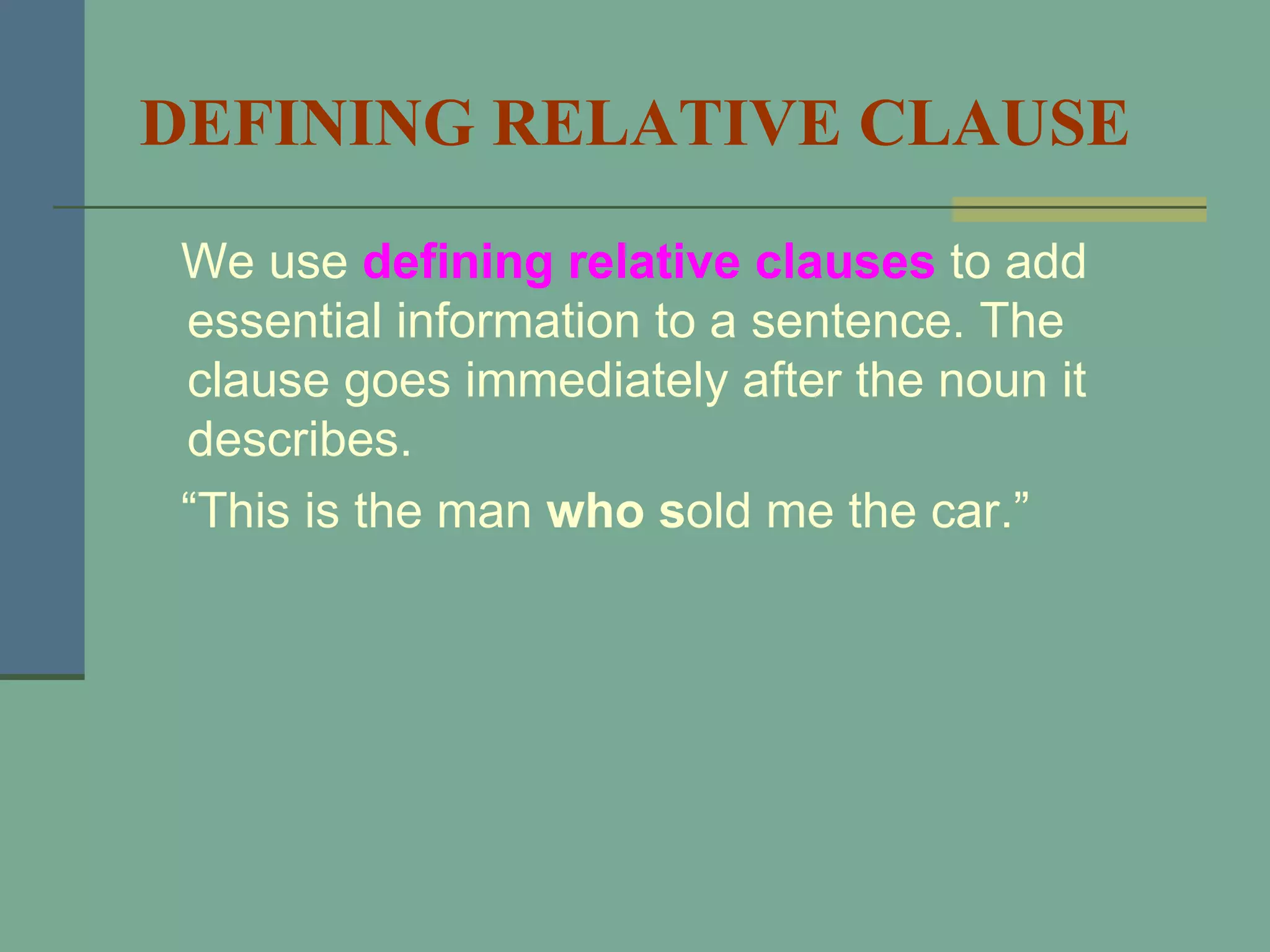 Relative clauses | PPT