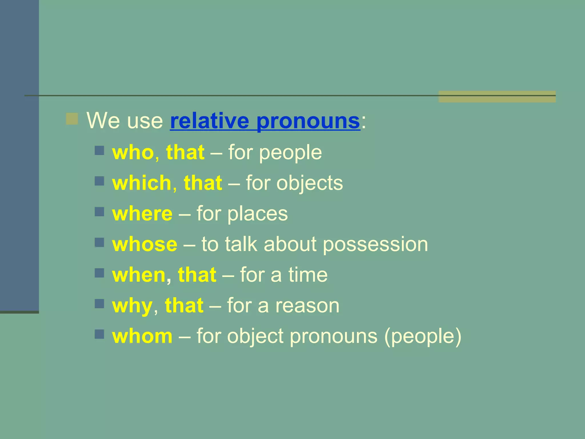 Relative clauses | PPT