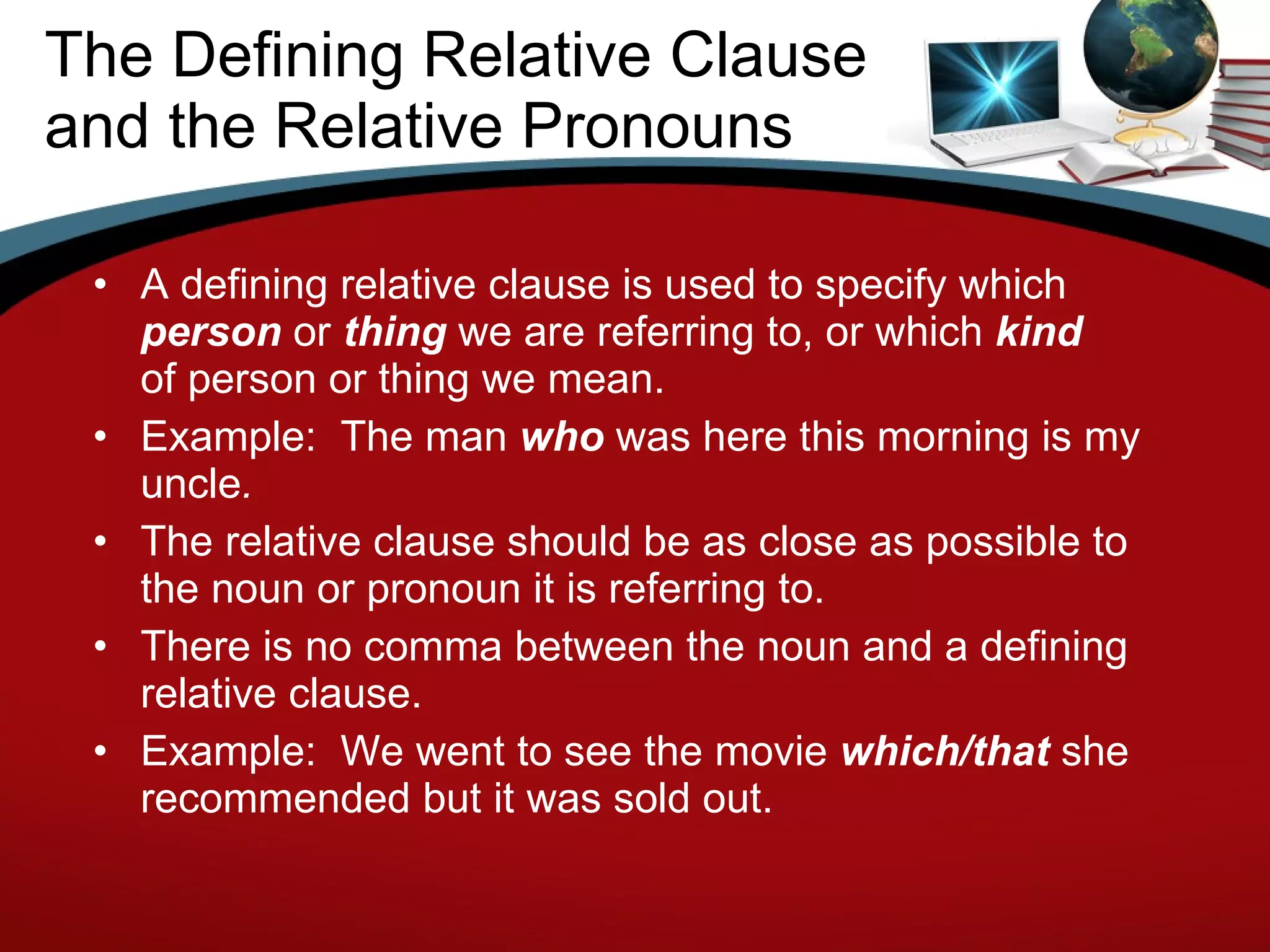 Relative clauses | PPT