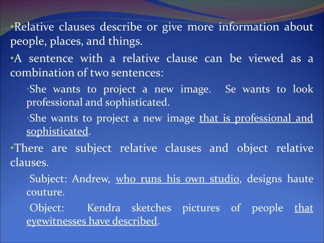 Relative clauses | PPT