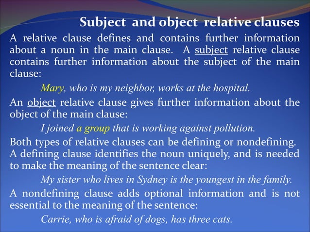 Relative clauses | PPT