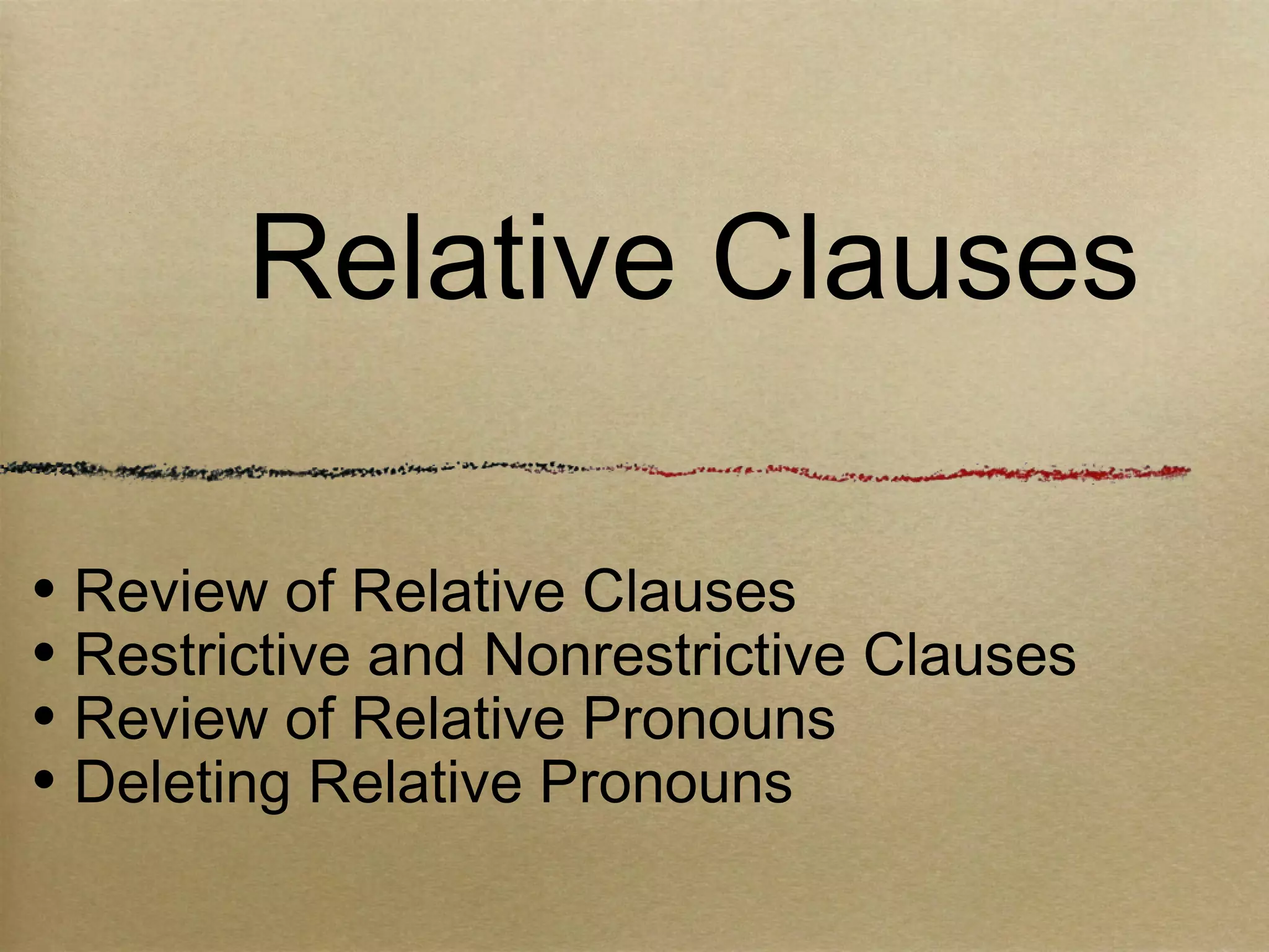Relative Clauses | PPT