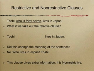 Relative Clauses | PPT