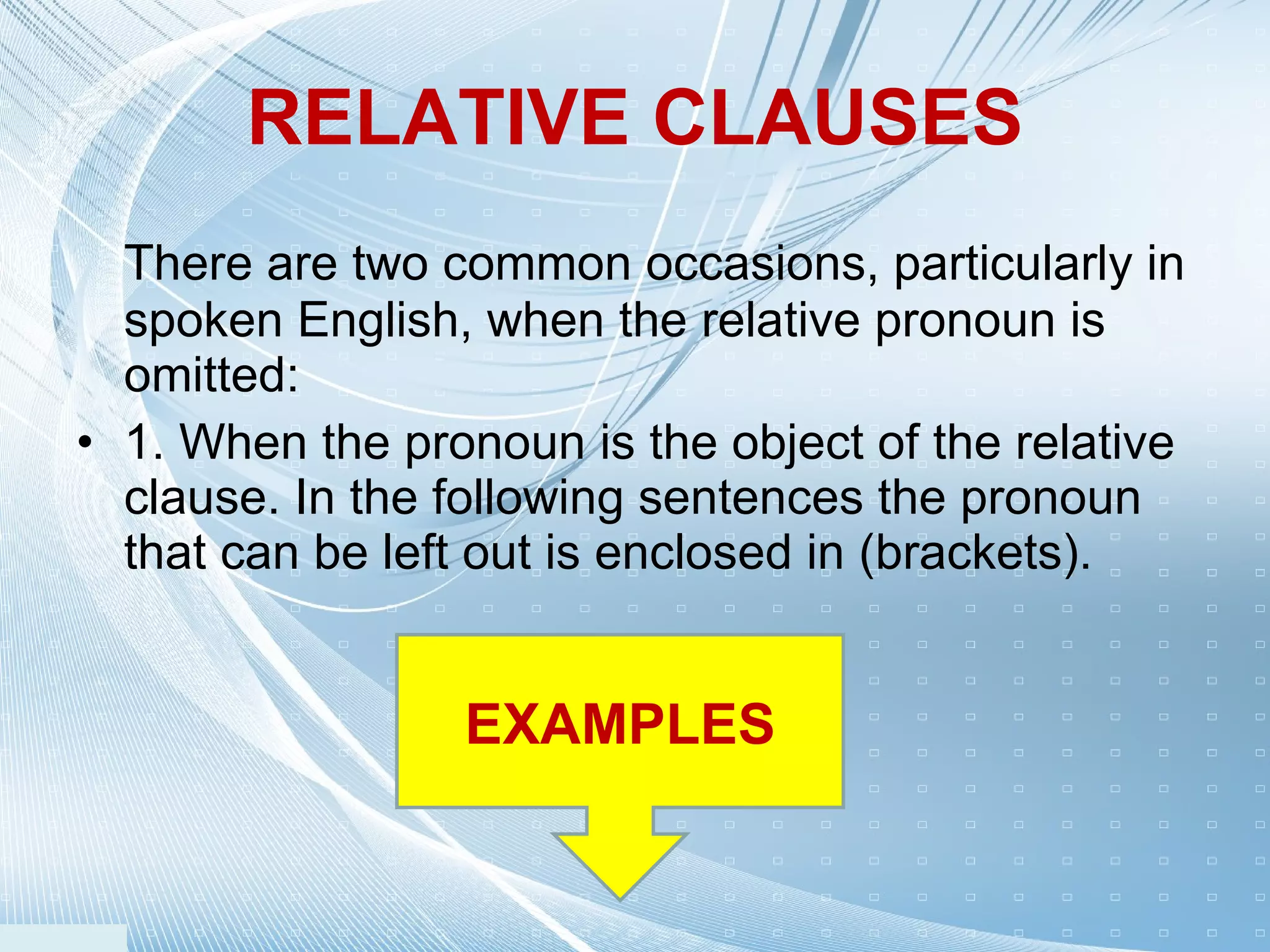 Relative clauses | PPT
