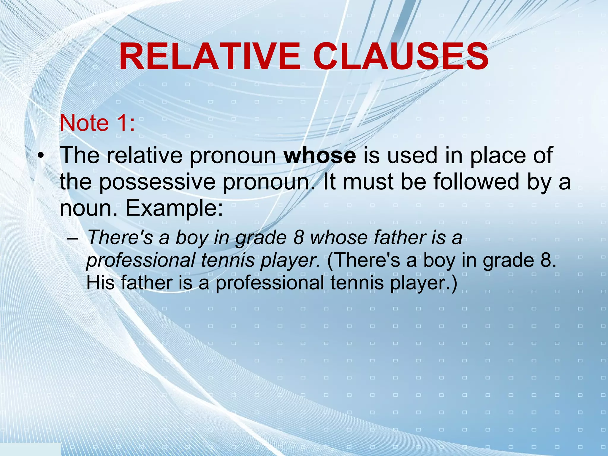 Relative clauses | PPT