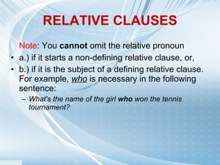 Relative clauses | PPT