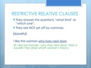 Relative clauses | PPT