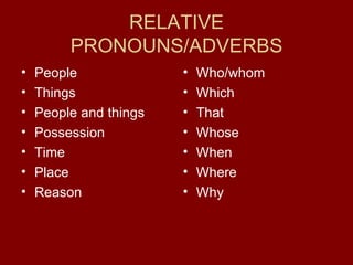 Relative clauses | PPT