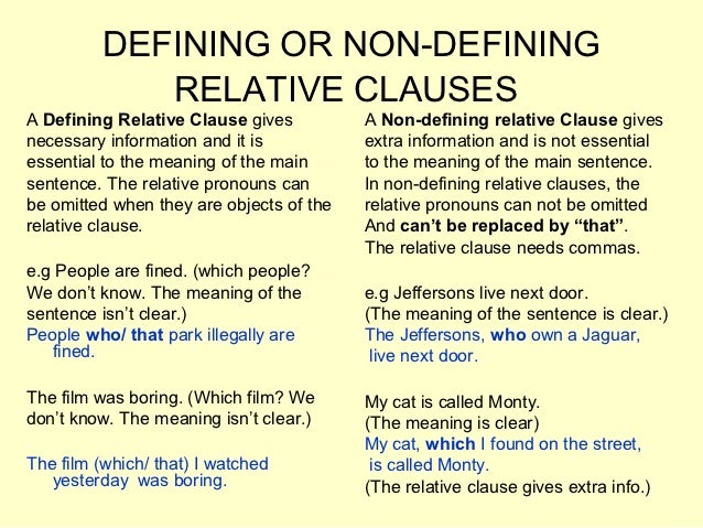Relative clauses