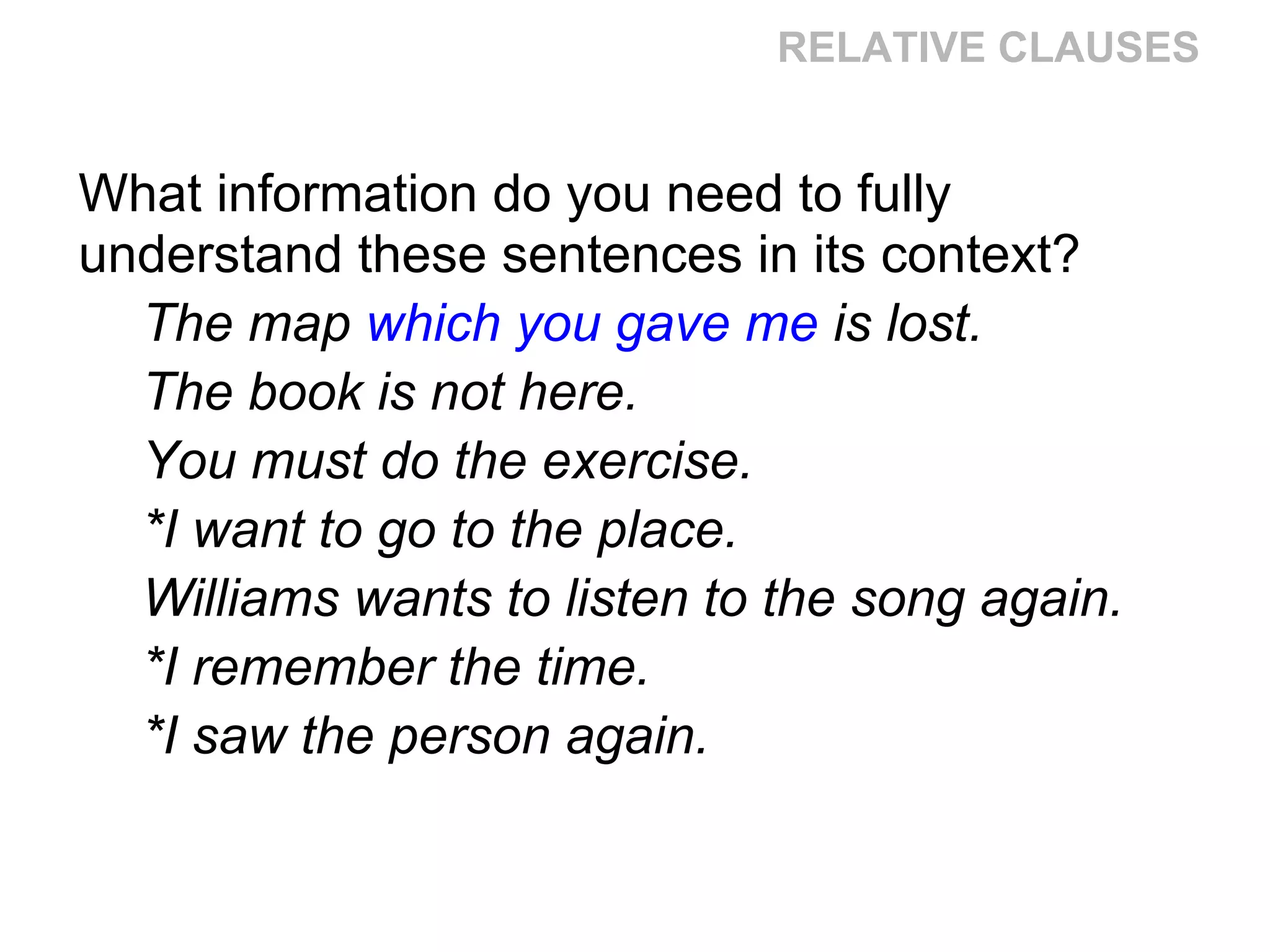Relative clauses | PDF