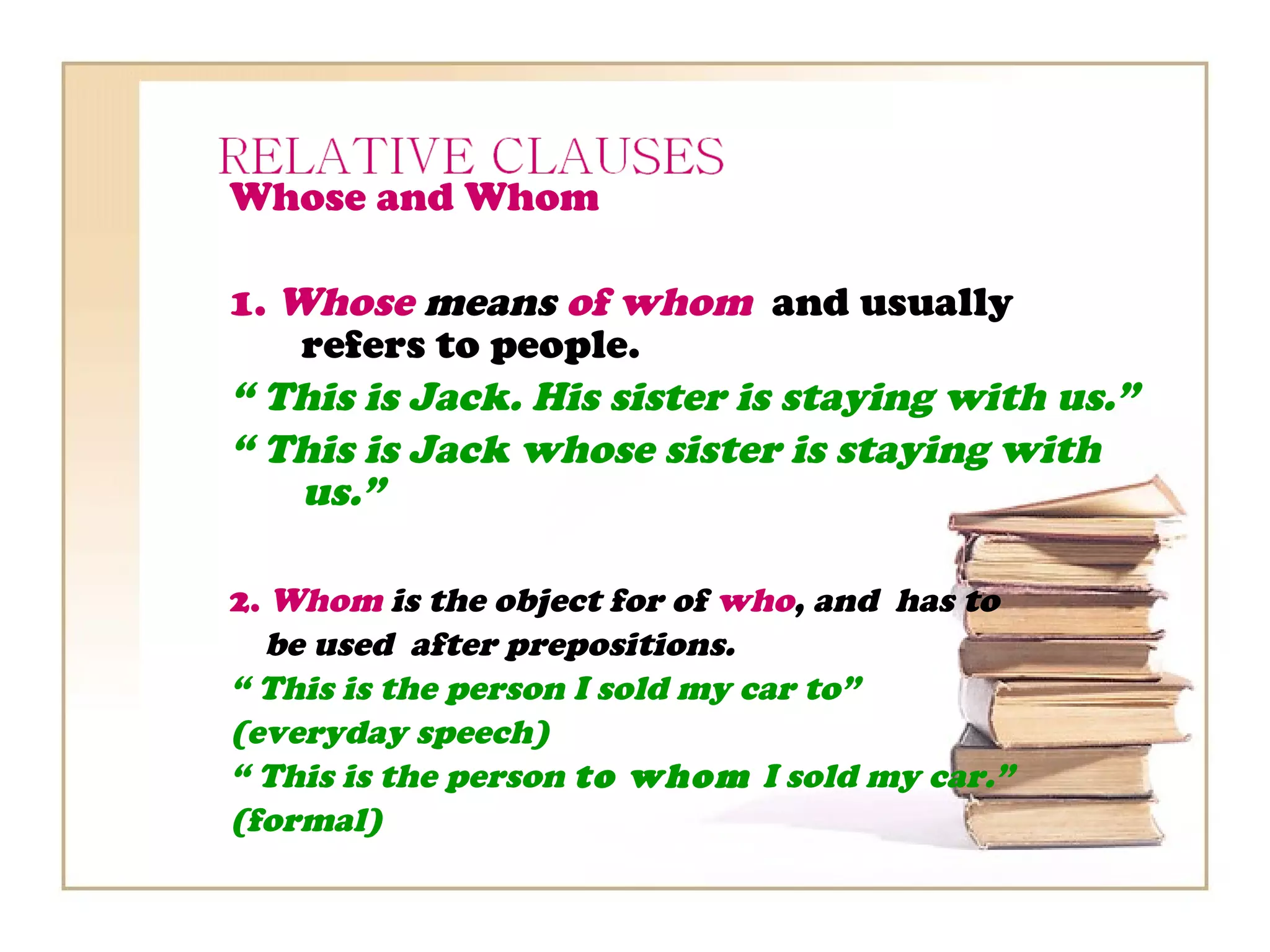 Relative clauses | PPT