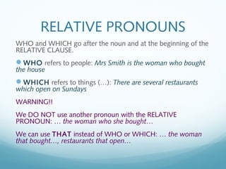 Relative clauses | PPT
