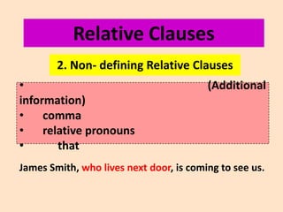 Relative clauses ฉบับปรับปรุง | PPT
