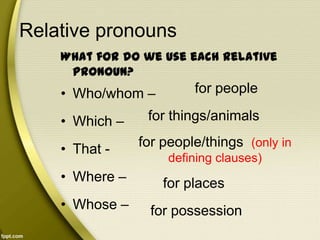 Relative clauses | PPTX