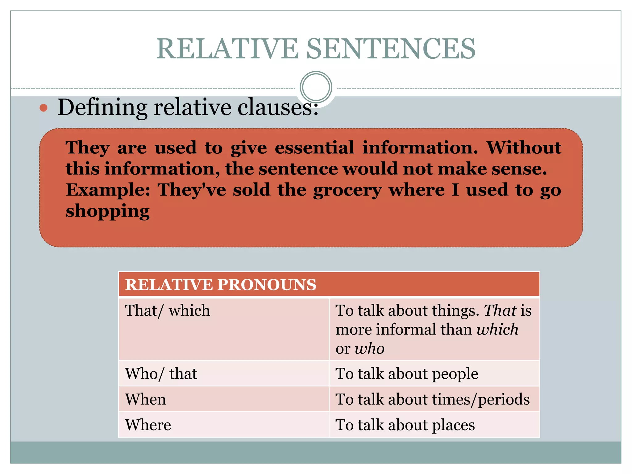 Relative clauses. | PPTX