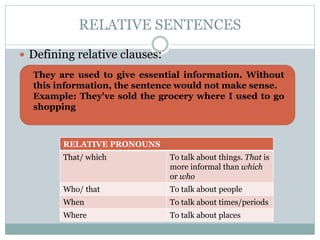 Relative clauses. | PPTX