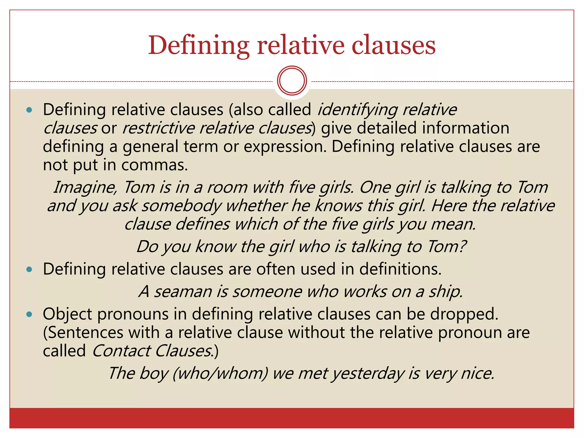 Relative clauses | PPTX