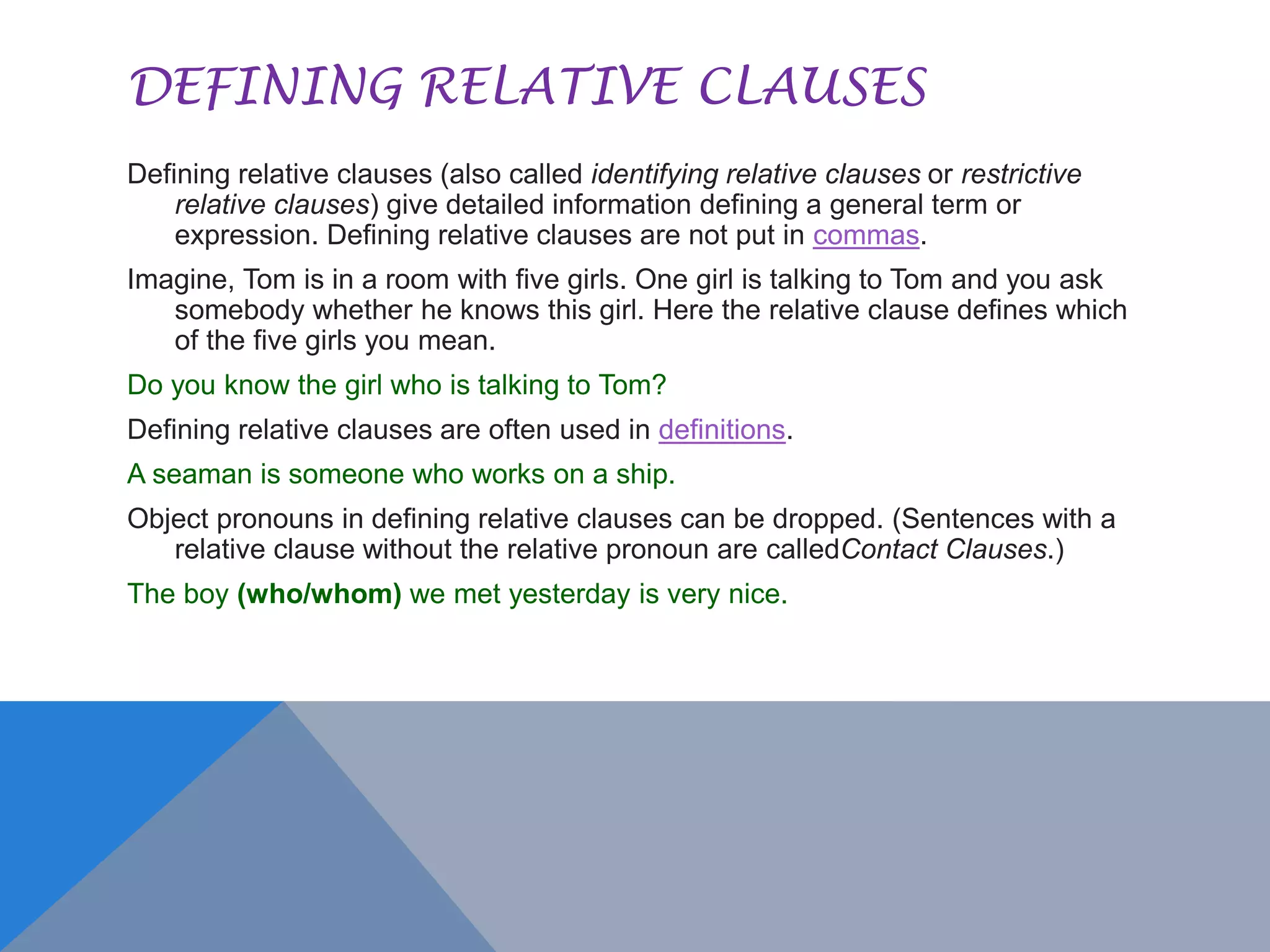Relative clauses | PPT