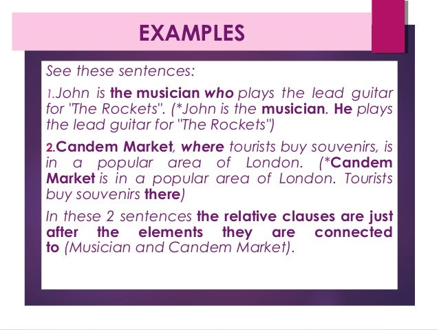 Relative clauses