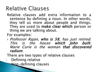 Relative clauses | PPT