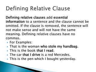 Relative clauses | PPT
