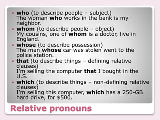 Relative clauses | PPTX