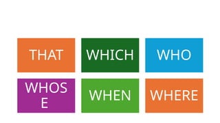 Relative clauses powerpoint slides ..... | PPTX