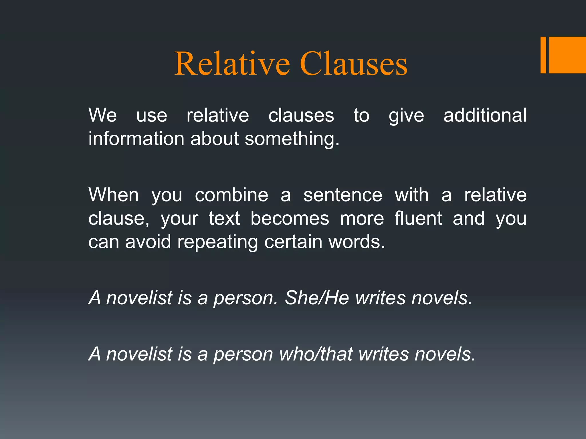 Relative clauses 2nd grade | PPT