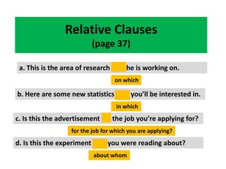 Relative clauses(ex) | PPT