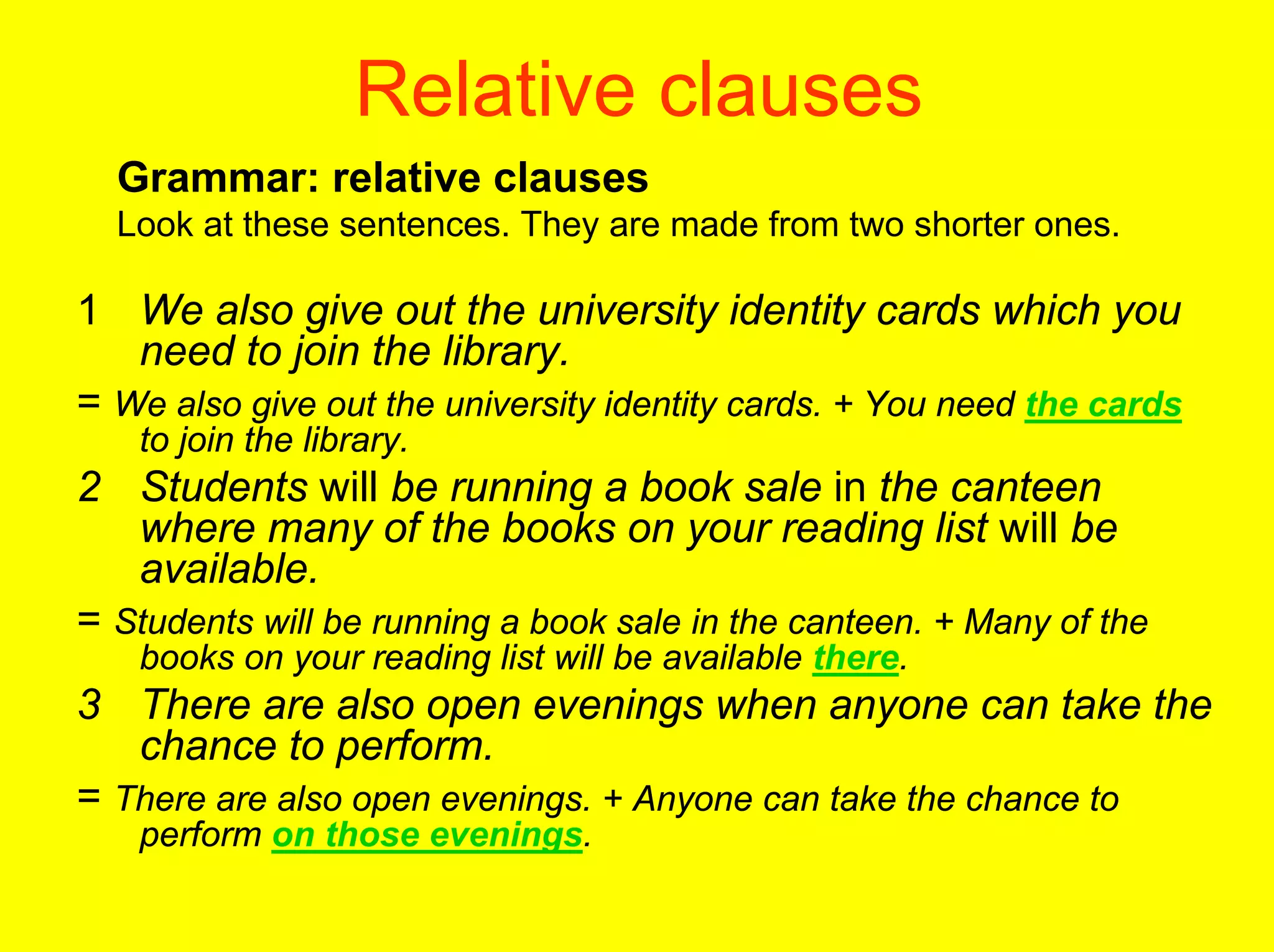 Relative Clauses Exercises | PDF