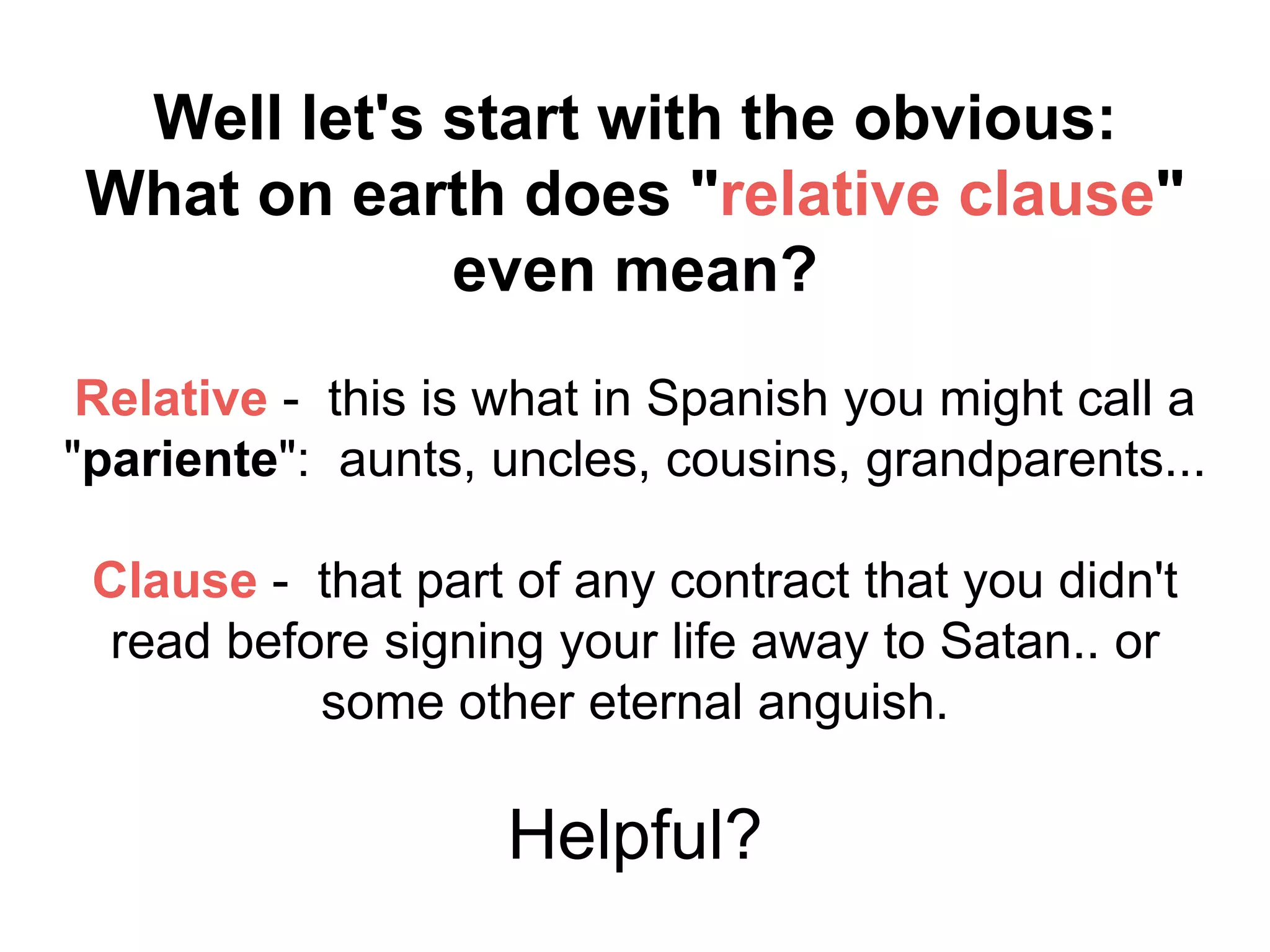 Relative clauses in English Grammar | PPTX