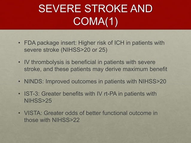 Relative Contraindications for Thrombolysis in Acute Ischemic Stroke ...