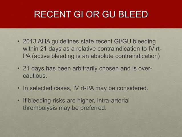 Relative Contraindications for Thrombolysis in Acute Ischemic Stroke ...