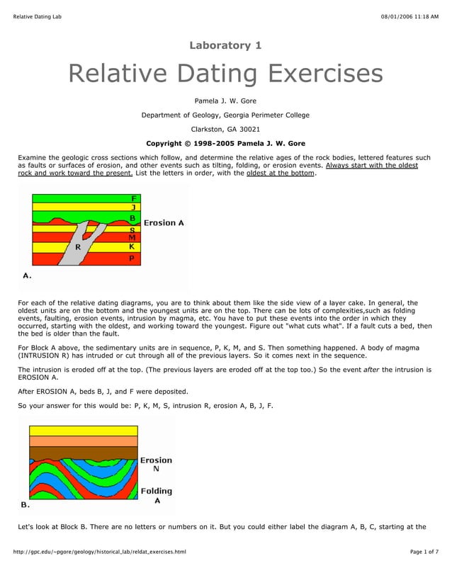 Relative datingexercises | PDF | Geology | Science