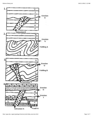 Relative datingexercises | PDF