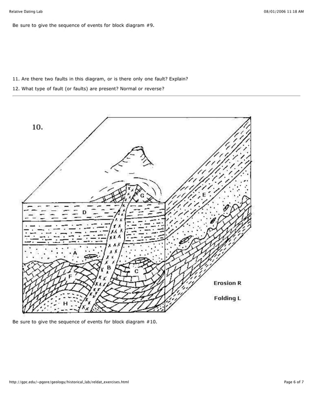 Relative datingexercises | PDF | Geology | Science