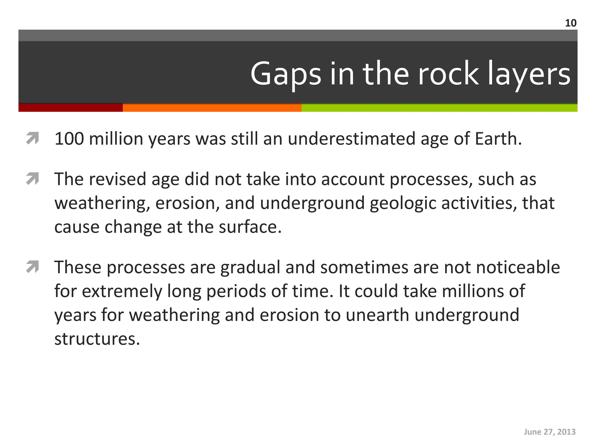 Relative Rock Age - Superposition | PPT