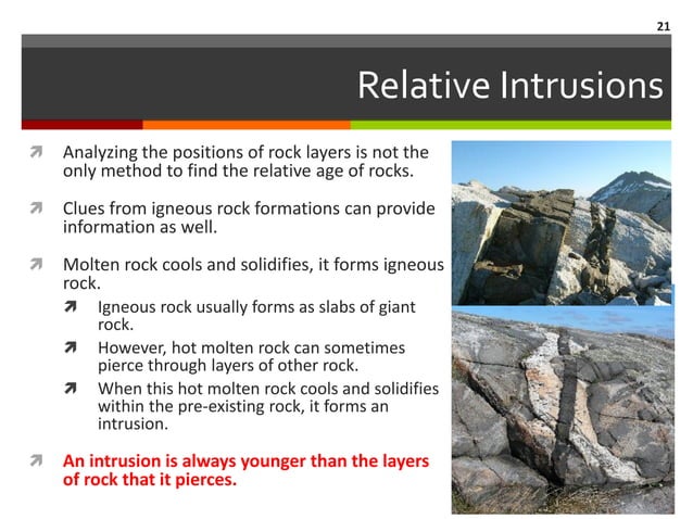 Relative Rock Age - Superposition | PPT