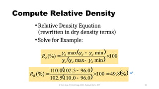 Review of Relative Density Principles - Soil Mechanics.ppt