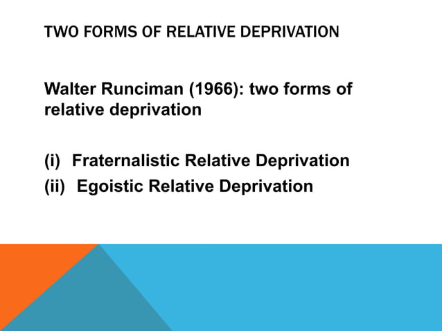 Relative deprivation | PPTX | Science