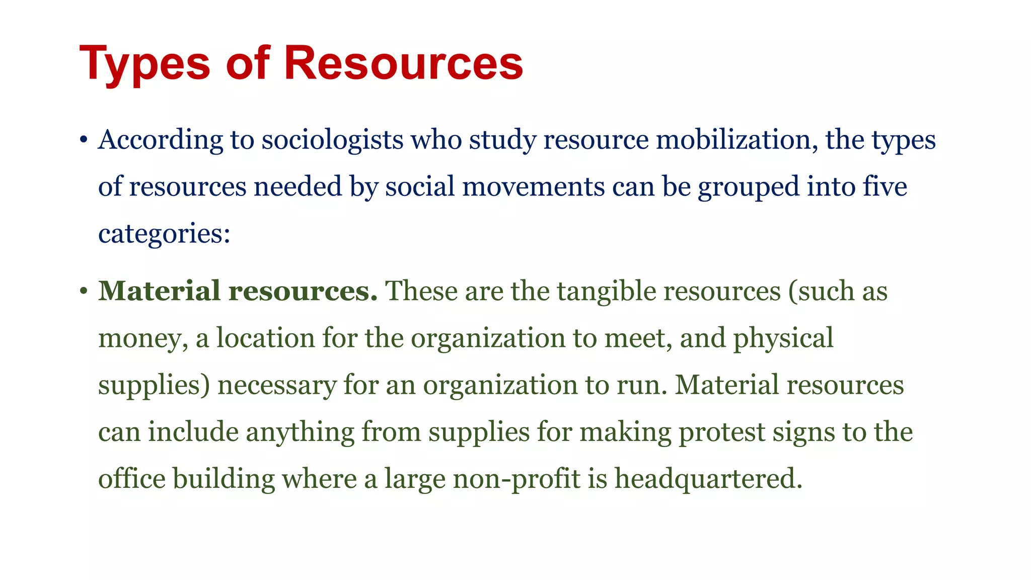 Relative Deprivation Theory, Resource Mobilization Theory, Political ...