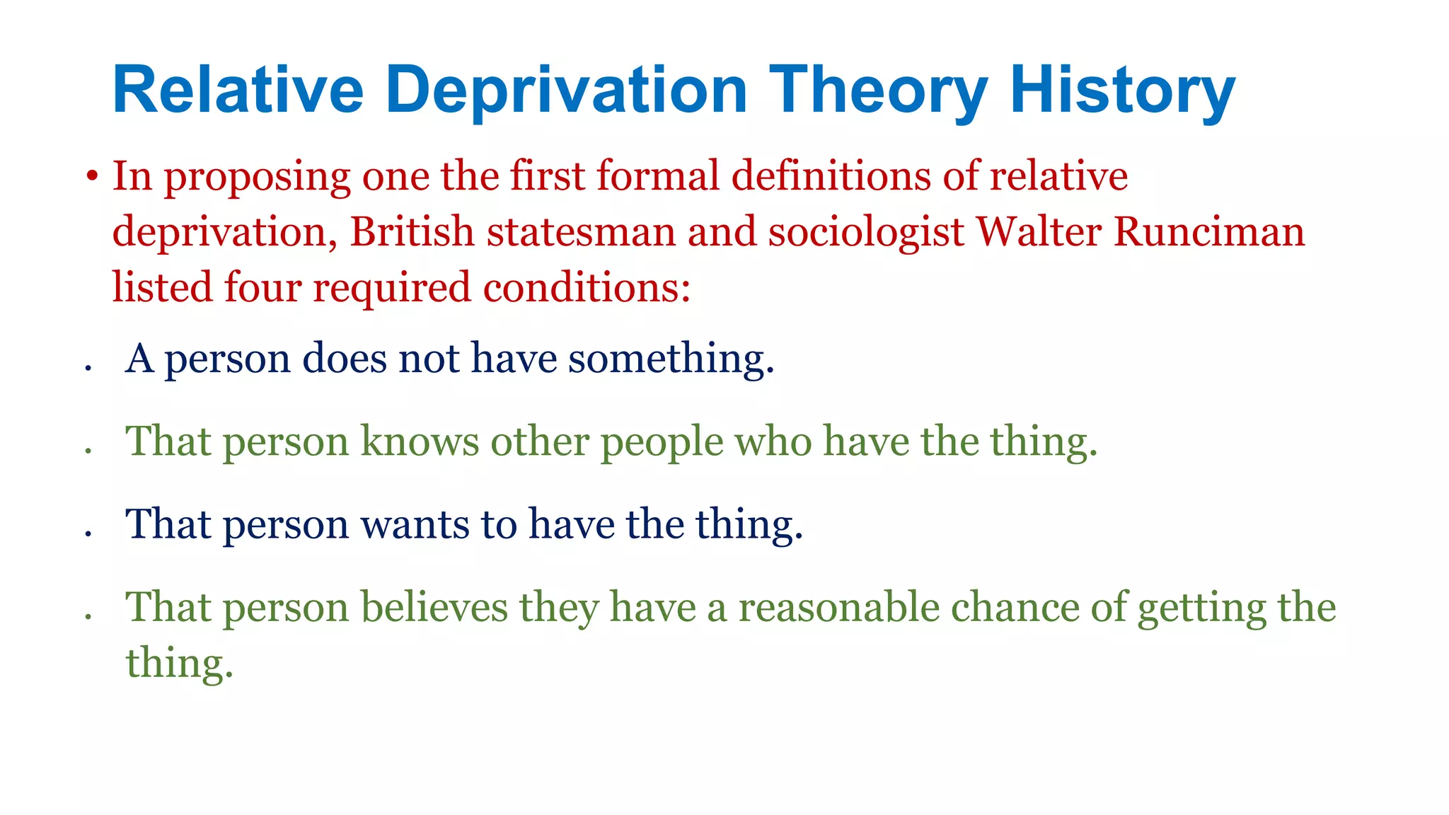 Relative Deprivation Theory, Resource Mobilization Theory, Political ...